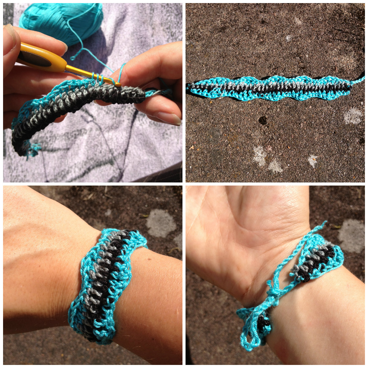 Trixi´s Lya: symöte, 2 virkade armband + mönster