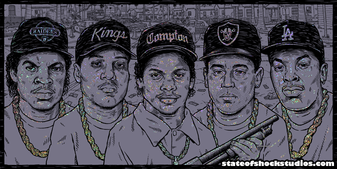 INSIDE THE ROCK POSTER FRAME BLOG: Darin Shock N.W.A. The World's Most ...