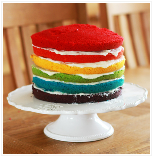 Paper and Party Love: Party DIY :: Rainbow Cake