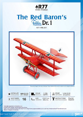 Red Baron's Fokker Dr.1 Papercraft | Papercraft Paradise | PaperCrafts ...