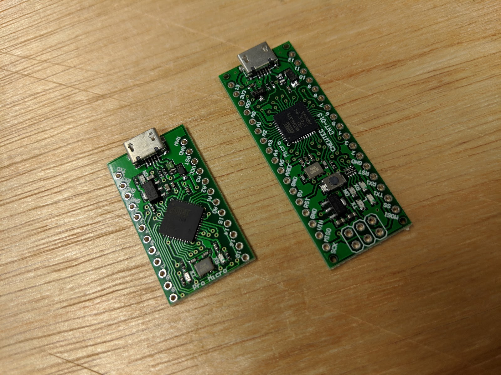 40% Keyboards: Cheap Green Arduino Micro and Pro Micro clones