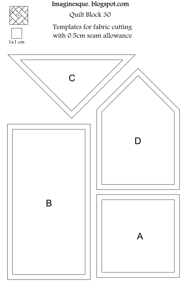 Imaginesque: Quilt Block 30: Pattern & Templates