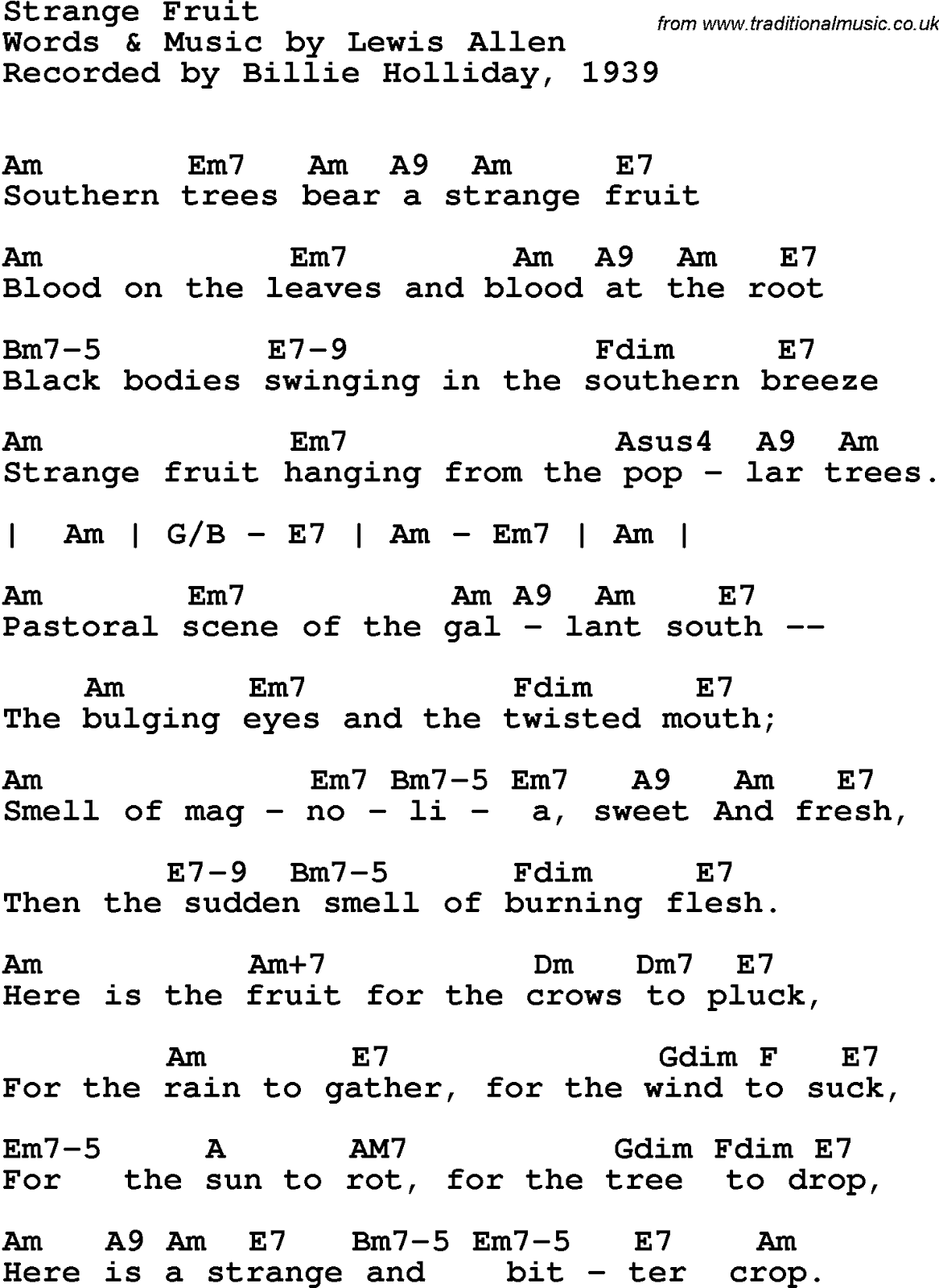 Civil Rights English Blog Billie Holiday s Musical Style In Strange Civil Rights English Blog Billie Holiday s Musical Style In Strange