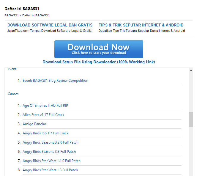 BAGAS31.com, Tempatnya Download Software Gratis - Seo Campur Aduk