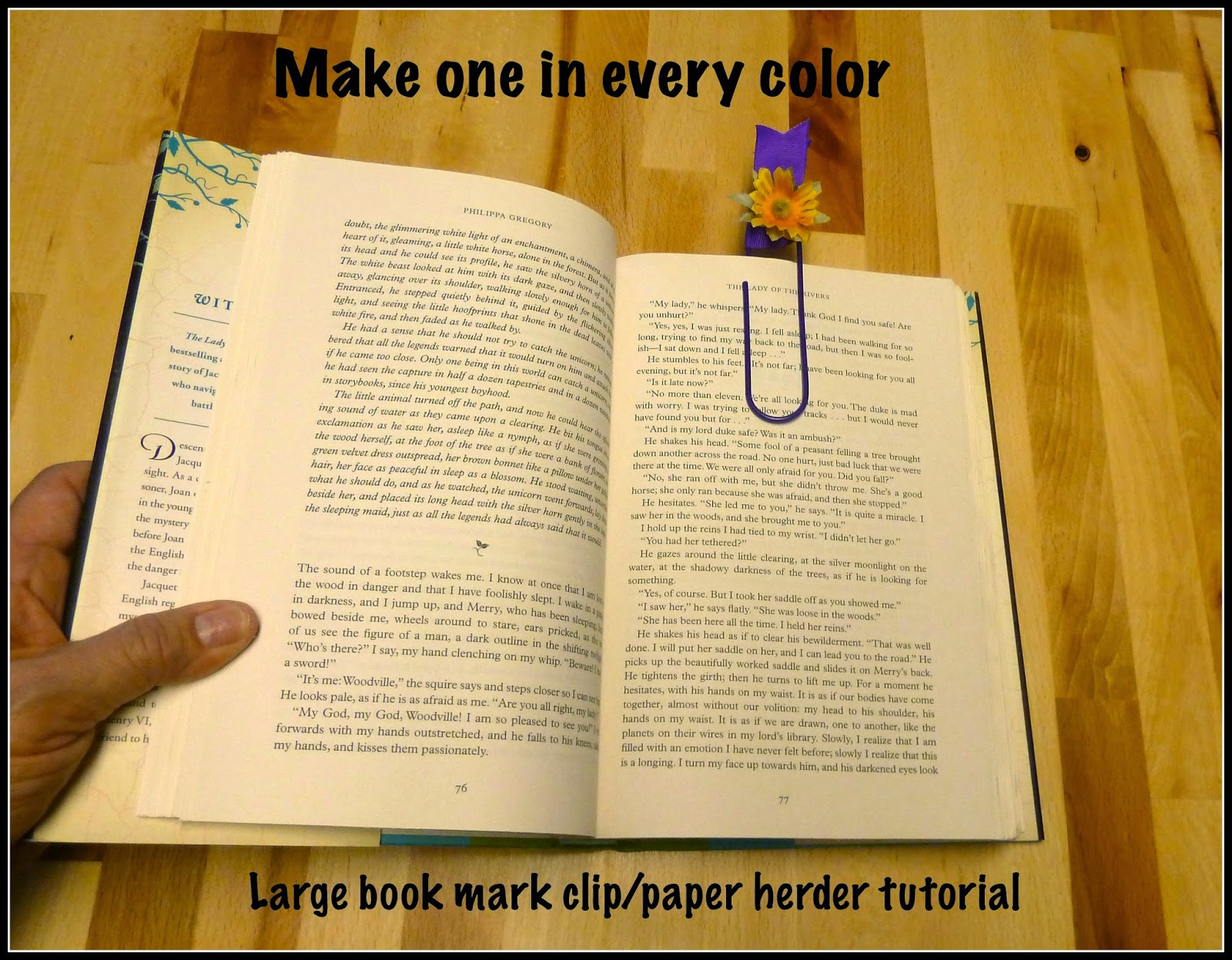 Make it easy crafts: Giant clip bookmark/paper herder