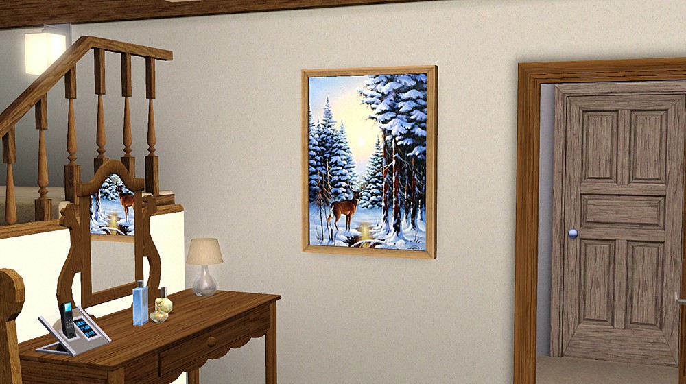 Corporation "SimsStroy": The Sims 3. Painting "Deers in the winter ...