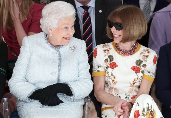 Queen Elizabeth visited London Fashion Week Festival