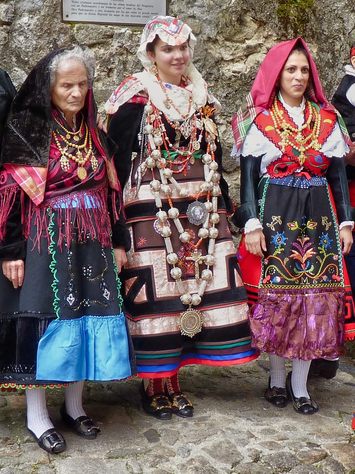 Local style: Traditional wedding costume and headdress of Europe