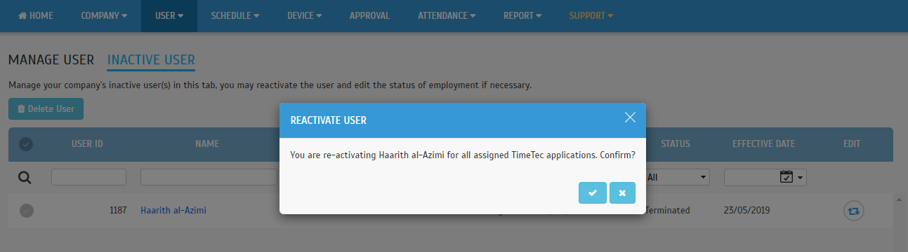 Use Inactive User Tab to Contain Dormant Users | FingerTec Technical Blog