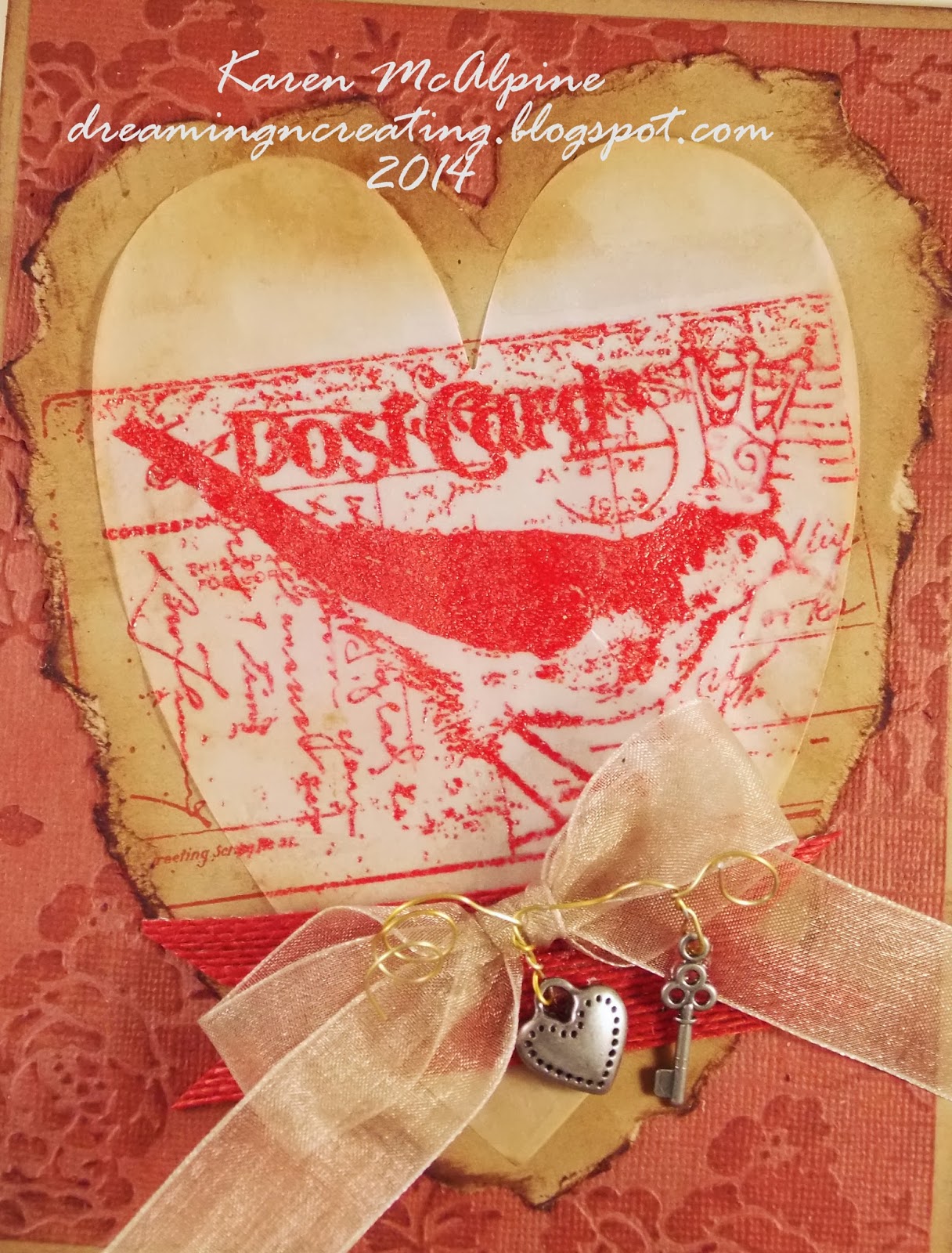 Dreaming and Creating: Love Note----Post Card