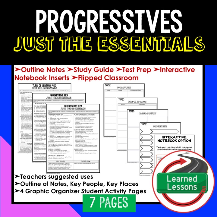 American History Outline Notes JUST THE ESSENTIALS Unit Review, Study ...