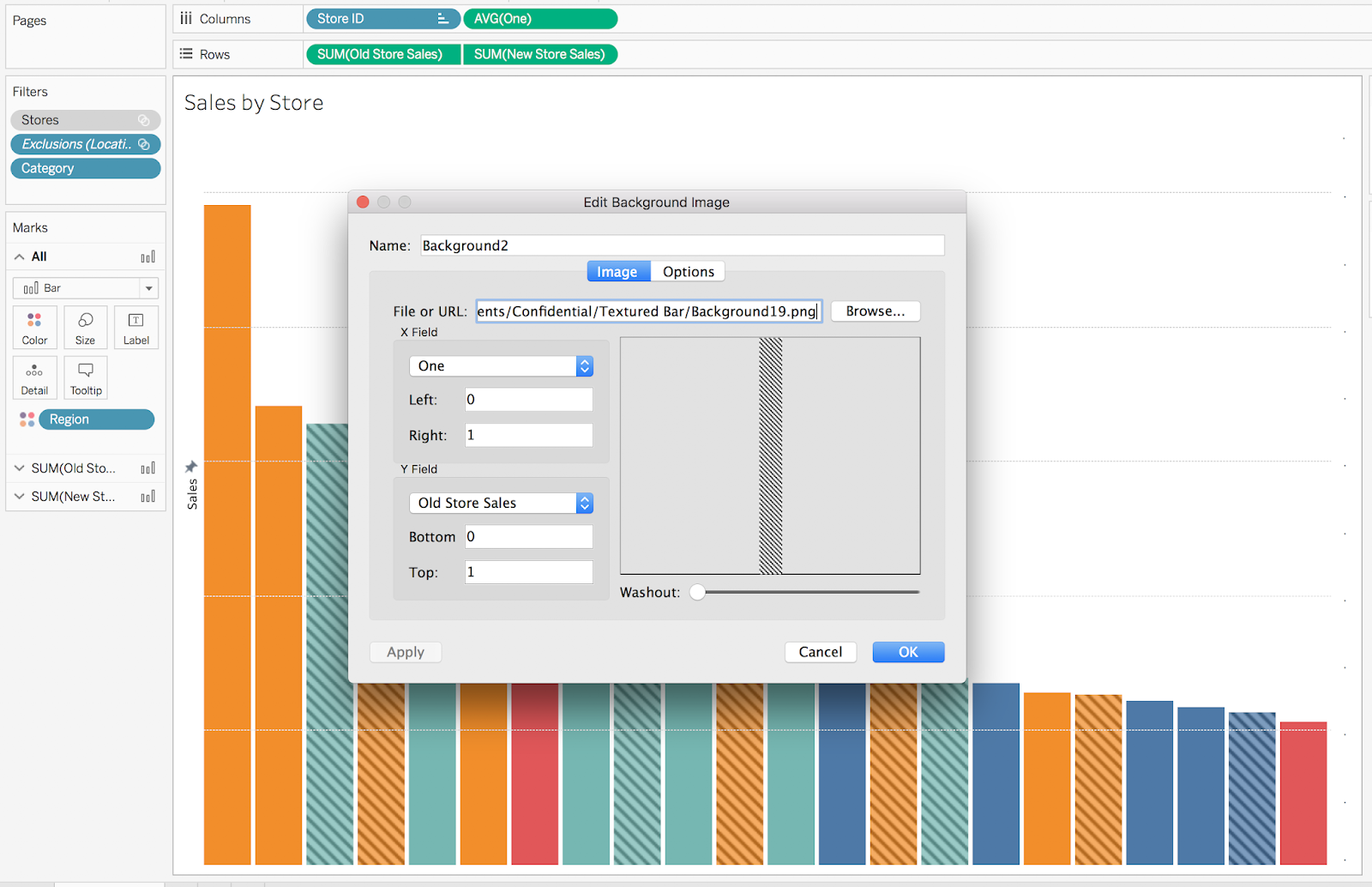 Dueling Data: Pattern Fill Bar Chart in Tableau