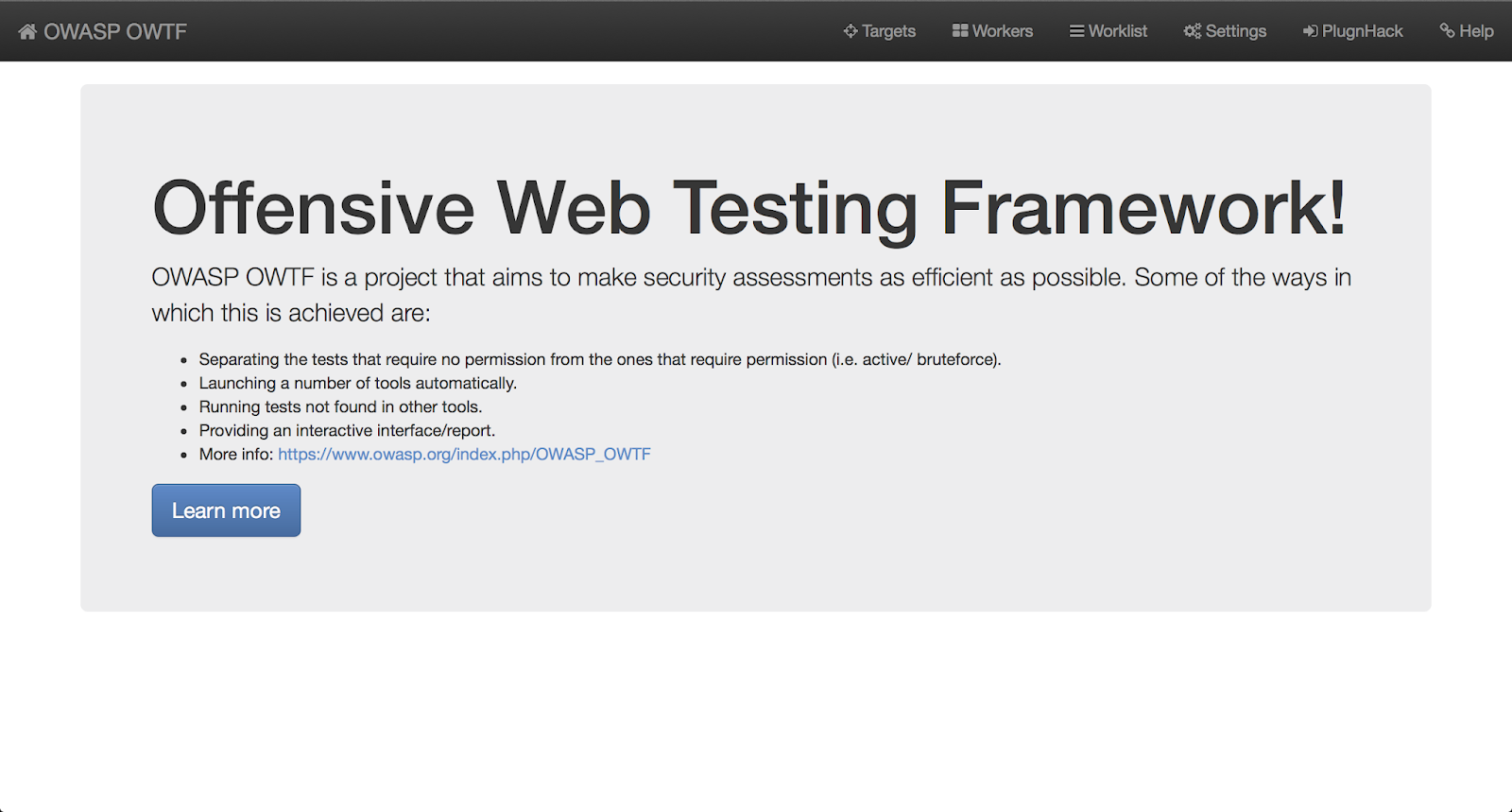Owtf V24 Offensive Web Testing Framework