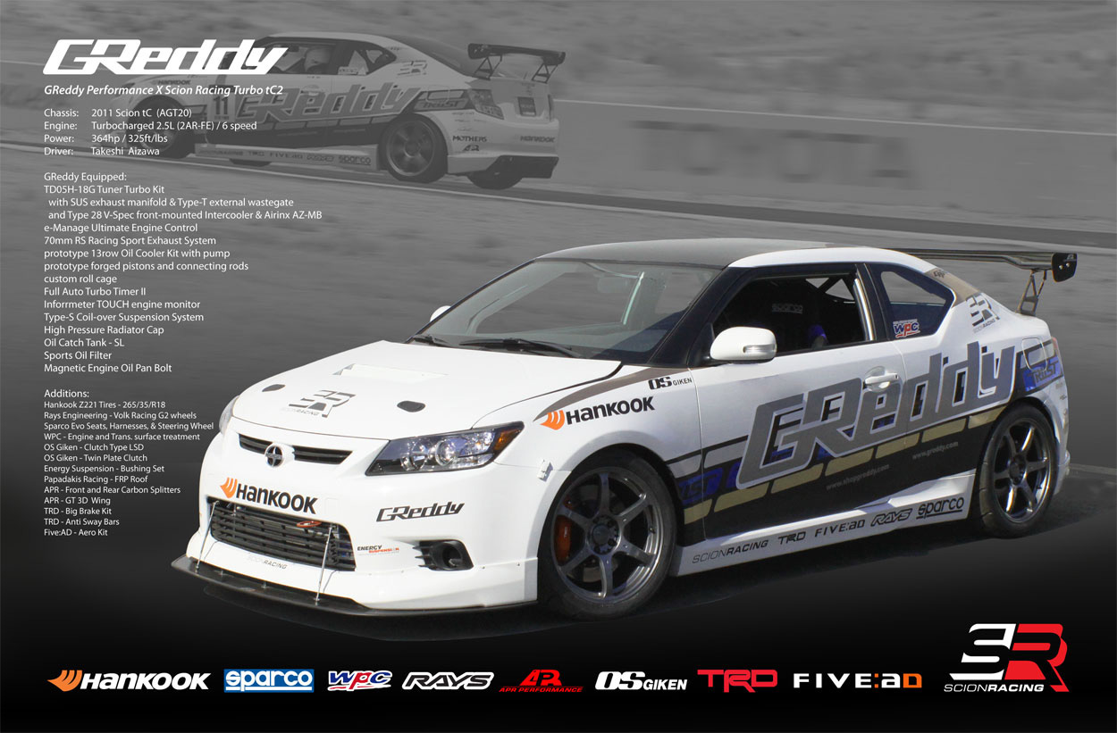 Welcome to the official GReddy USA blog: GReddy X Scion Racing tC at ...