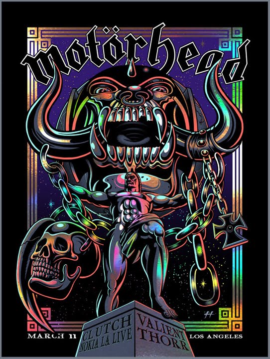 INSIDE THE ROCK POSTER FRAME BLOG: New MOTORHEAD poster from Justin Hampton
