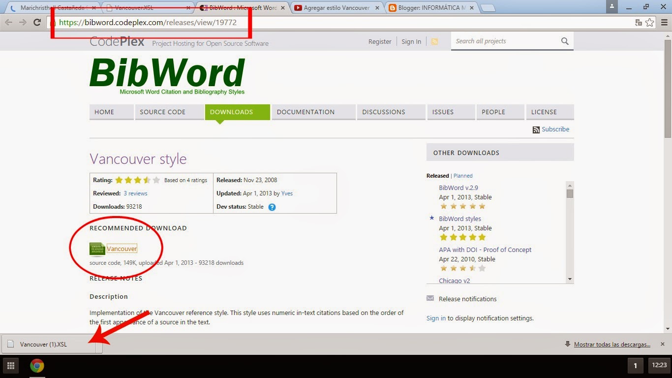 INFORMÁTICA MÉDICA 2015: Bibliografía con estilo Vancouver