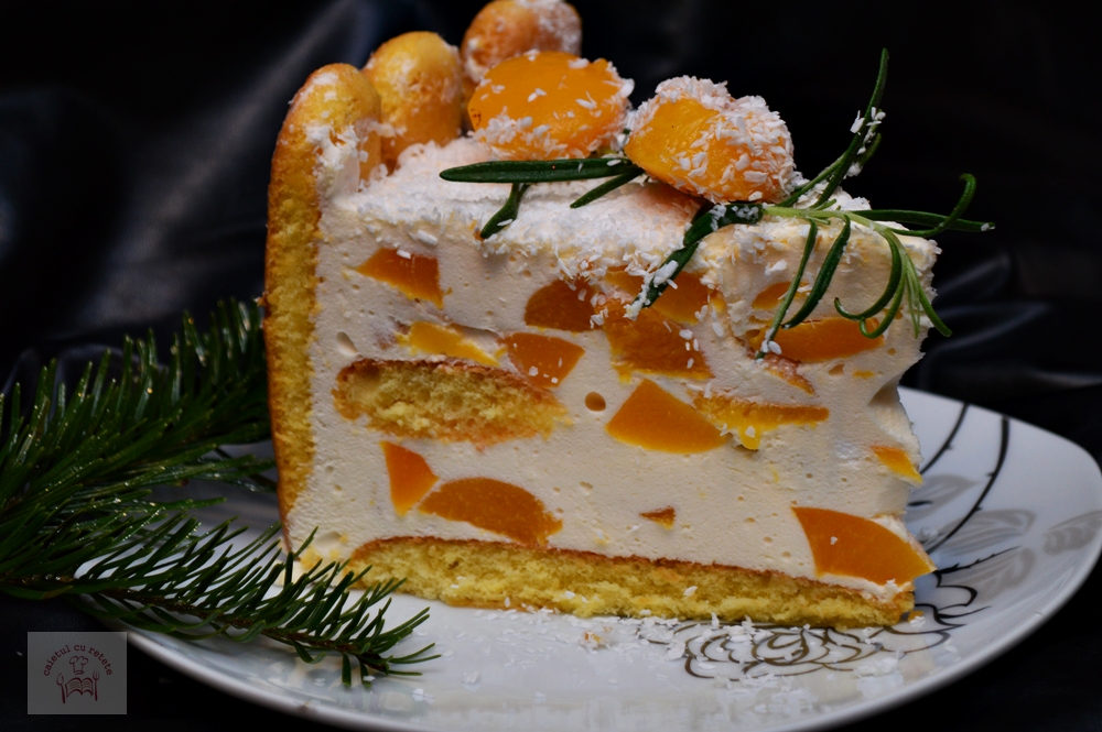 Tort diplomat cu piersici din compot - CAIETUL CU RETETE