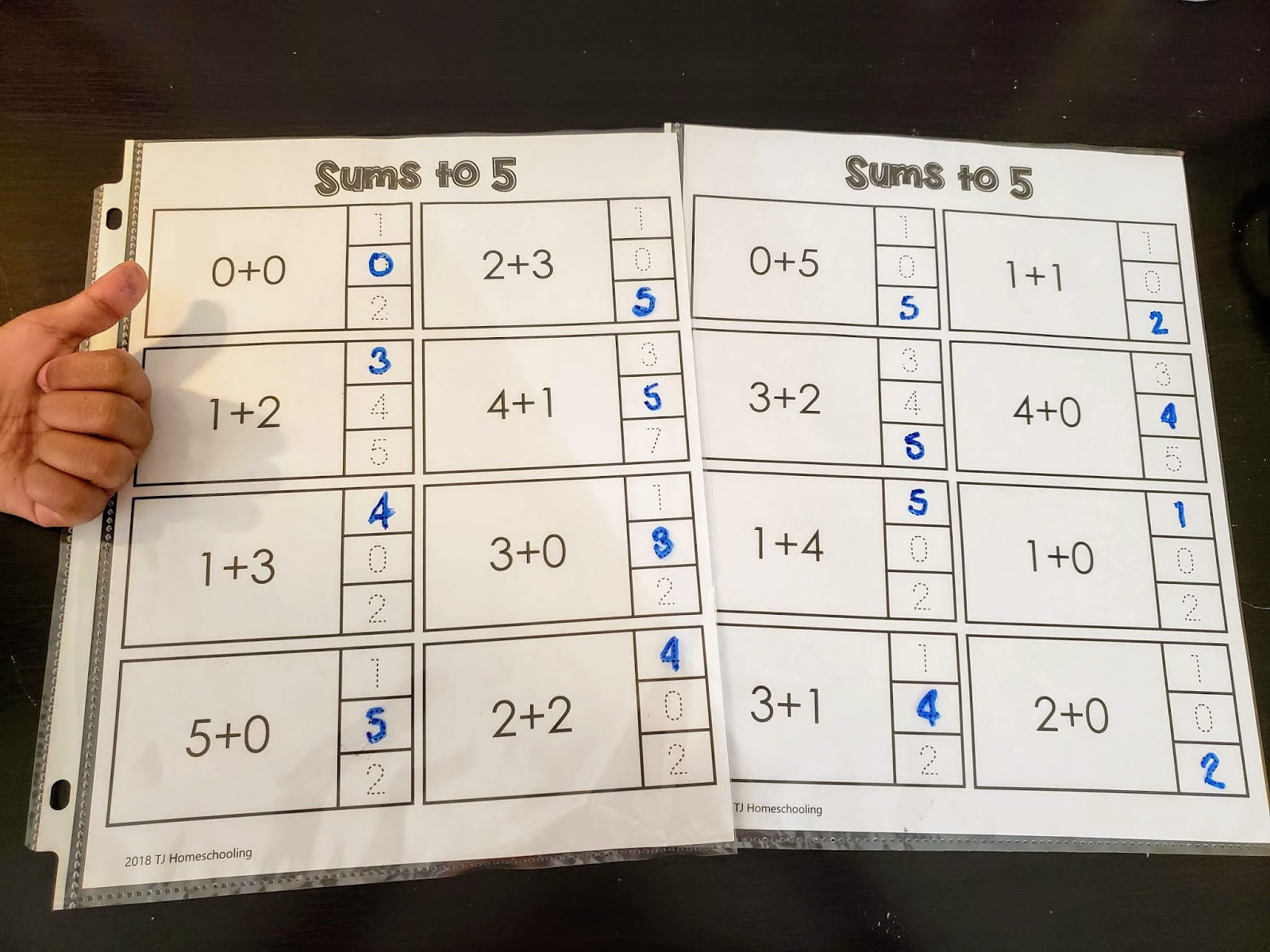 Sums to 5 | TJ Homeschooling