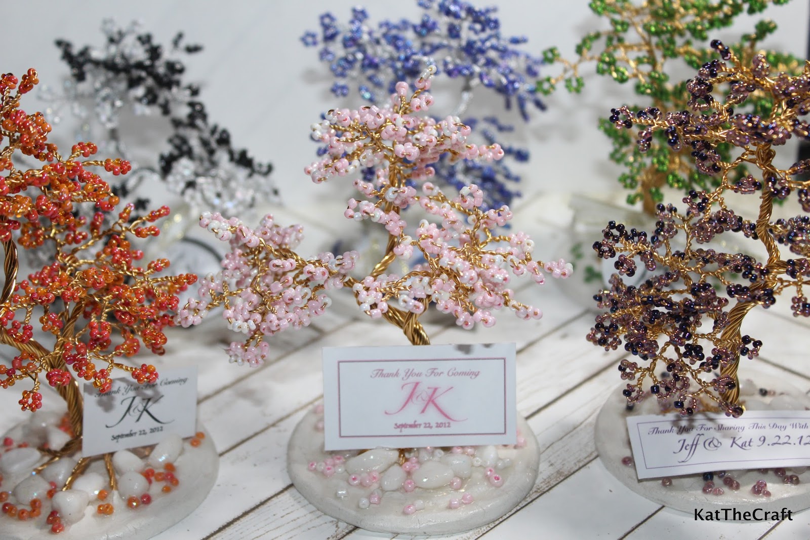So Many Things to Do, So Little Time: Mini Beaded Wire Trees as Wedding ...