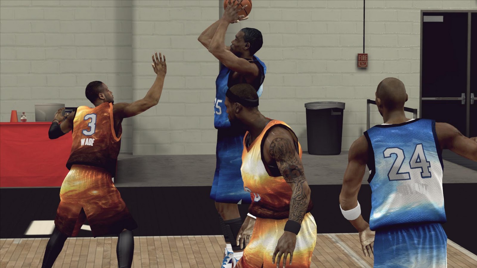 2K Sports NBA 2K12 Patches: nba blacktop ice and fire jerseys