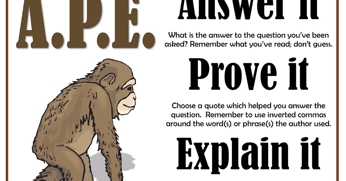 Mrs P Teach: Going A.P.E. (Replacing P.E.E.)