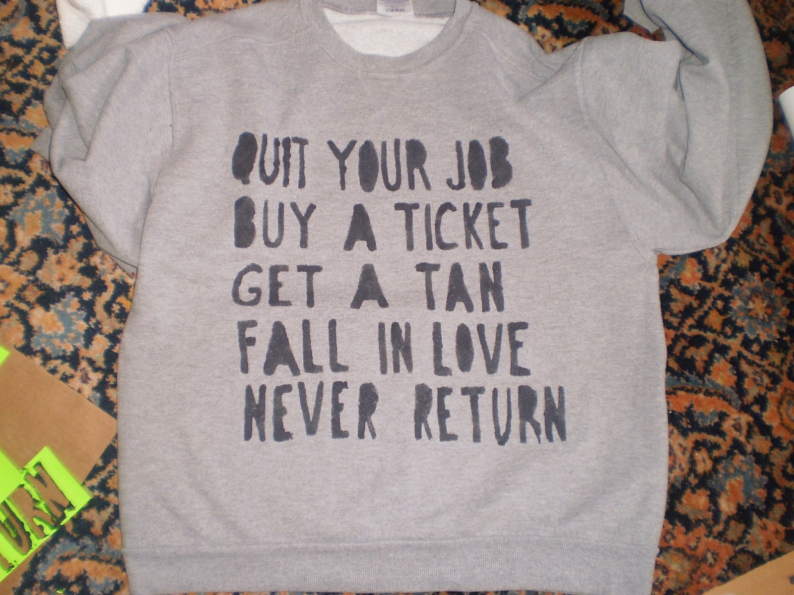 Brave Felicity: Stencil Sweatshirt DIY