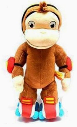 Bebekidsworld: Curious George Roller Monkey Huggable Plush 12"