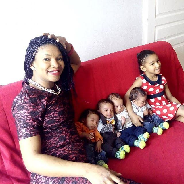 Nigerian mom shares photos of her Chinese quadruplets - PURE ENTERTAINMENT