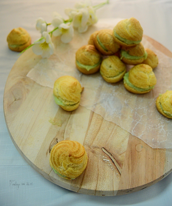 Mini Soes Vla Green Tea | Dapur Comel Selma