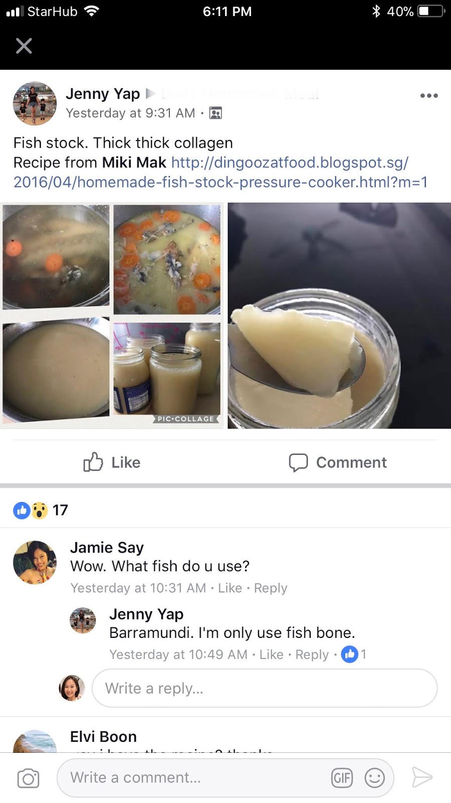 Miki's Food Archives : Homemade Fish Stock ~ Pressure Cooker Recipe 鱼头汤底