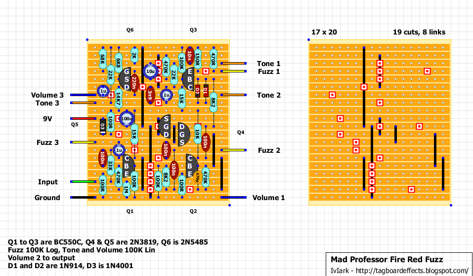エフェクター Mad proffessor Fire red fuzz