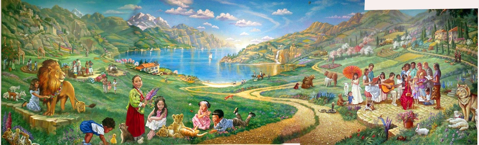Paraíso, Novo Mundo, JW Paradise Mural Paintings,New Things Ap. 21:5