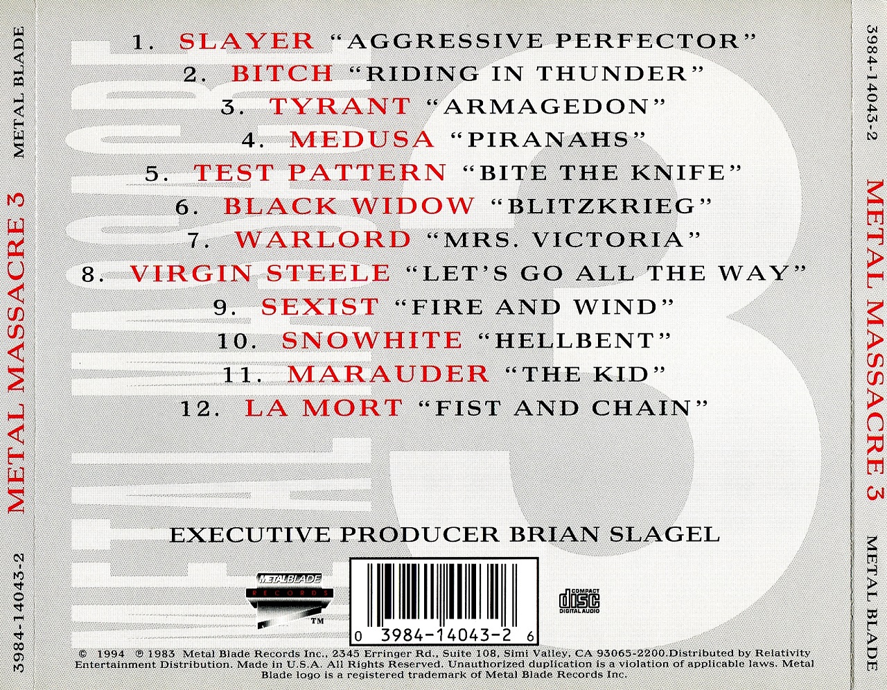 Cries from the Quiet World: Various Artists "Metal Massacre III"