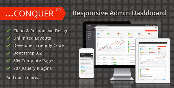 Download Conquer - Responsive Admin Dashboard Template - 25-Share