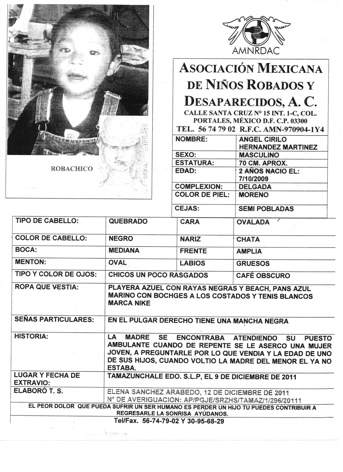 ANTICAPITALISTAS EN LA SEXTA: Ángel Cirilo Hernández Martínez de 2 años ...