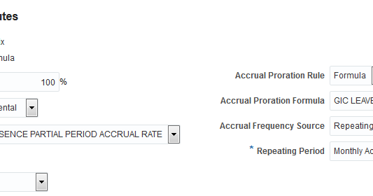 Oracle Fusion HCM: HIRE/TERMINATION Absence Accrual Proration
