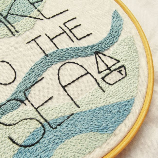 Bugs and Fishes by Lupin: Take to the Sea: a Nautical Embroidery Project
