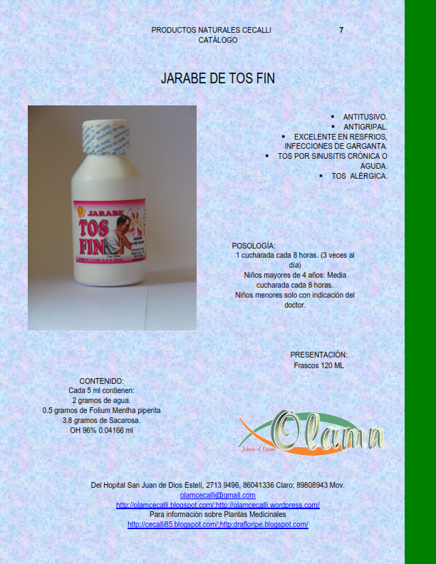 OLAM CECALLI - Laboratorio de Medicamentos Naturales. Nuestros ...