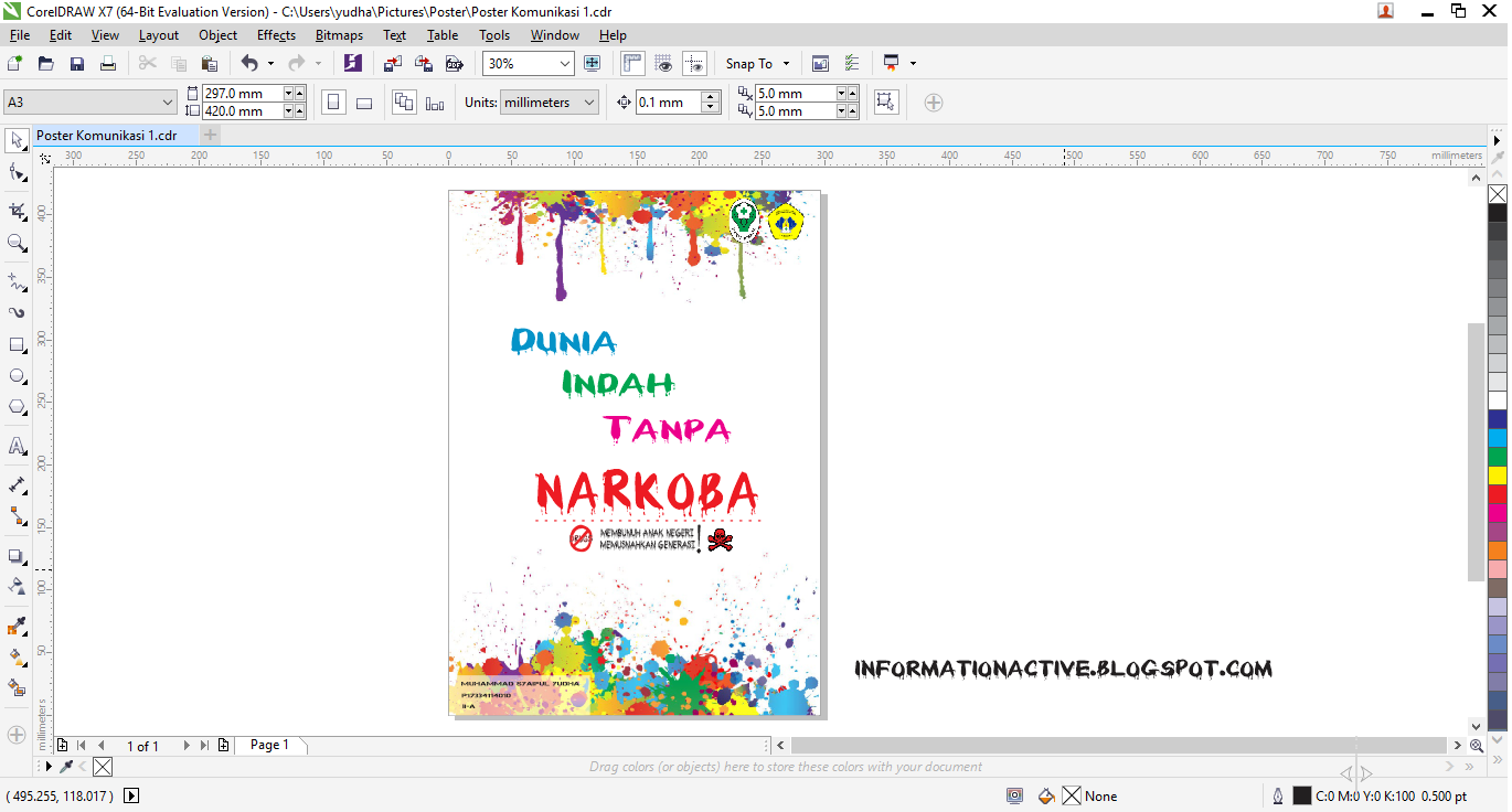 Template Desain Poster Corel Draw