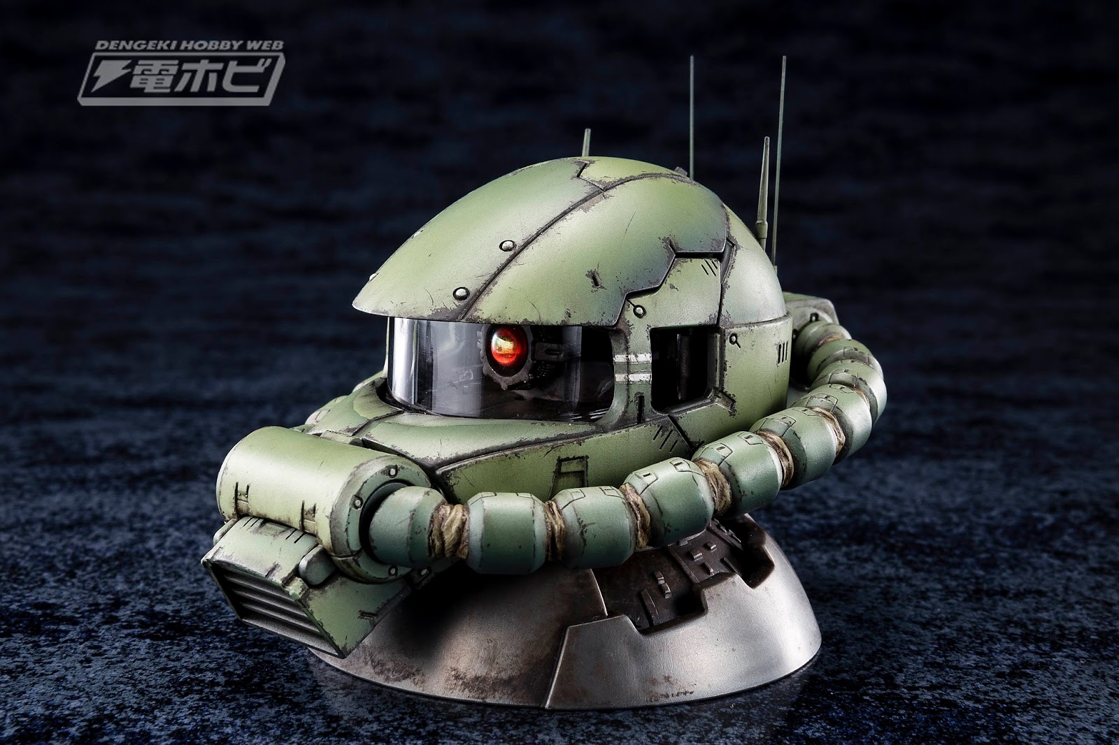Exceed Model Zaku Head Collection Sample Painted Build by Dengeki Hobby
