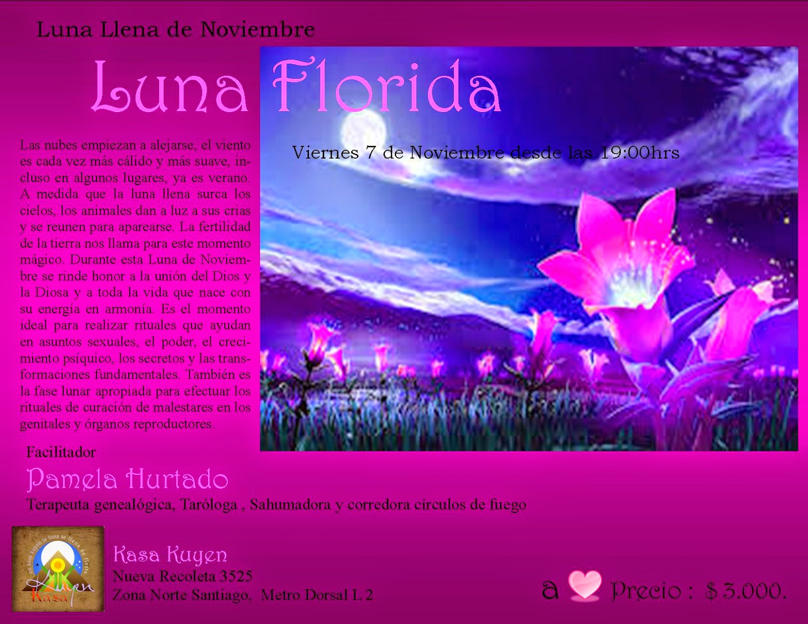 LUNA LLENA ASTRO MADRE: LUNA FLORIDA DE NOVIEMBRE