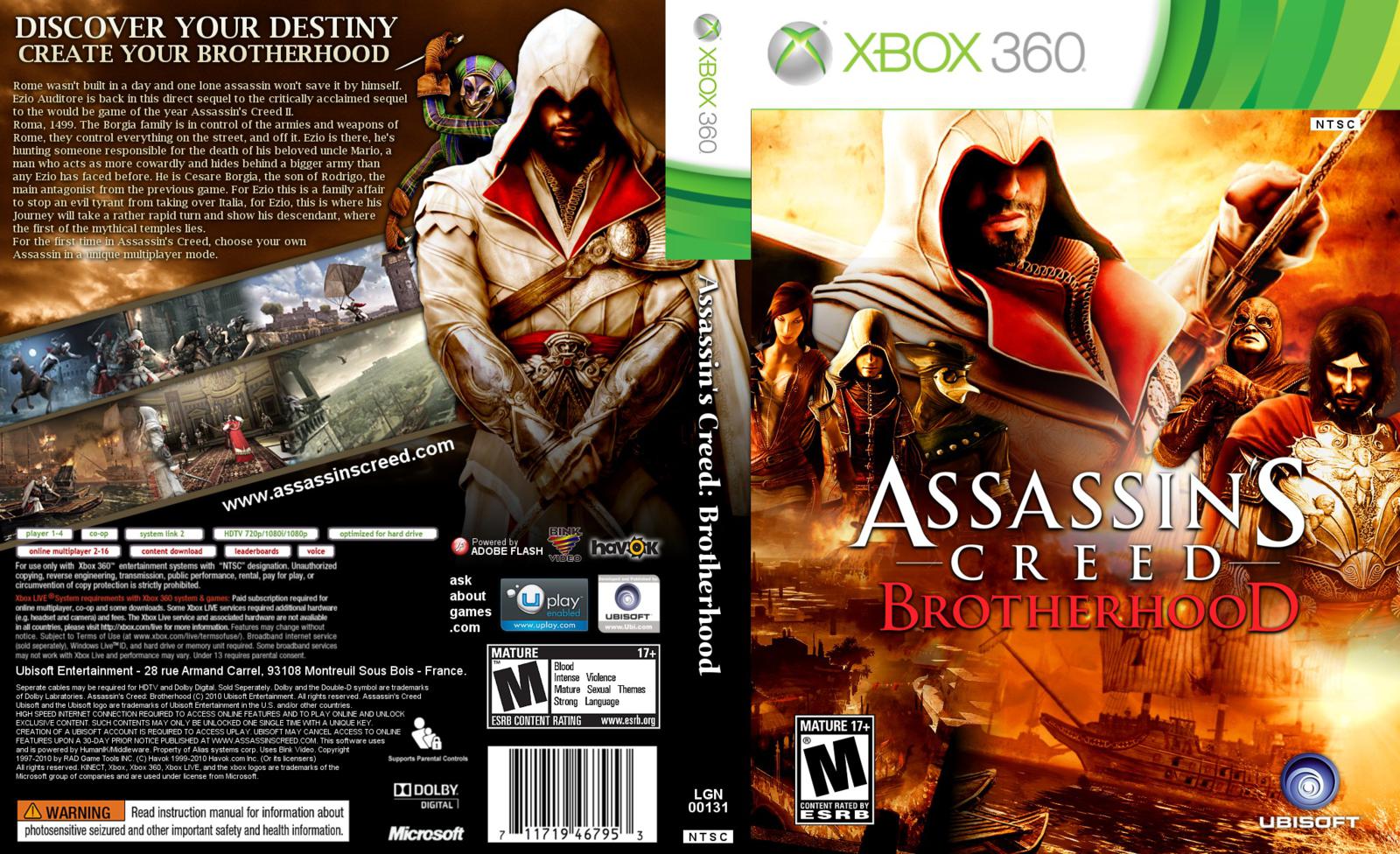 Assassin's Creed: Brotherhood - Xbox 360 | Ultra Capas