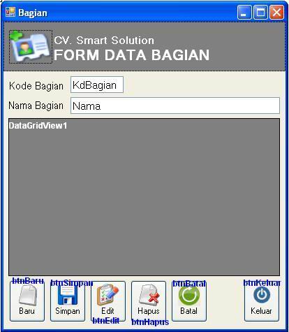 Program VB Net Untuk FORM BAGIAN (Sistem Informasi Penggajian) - Mesran ...
