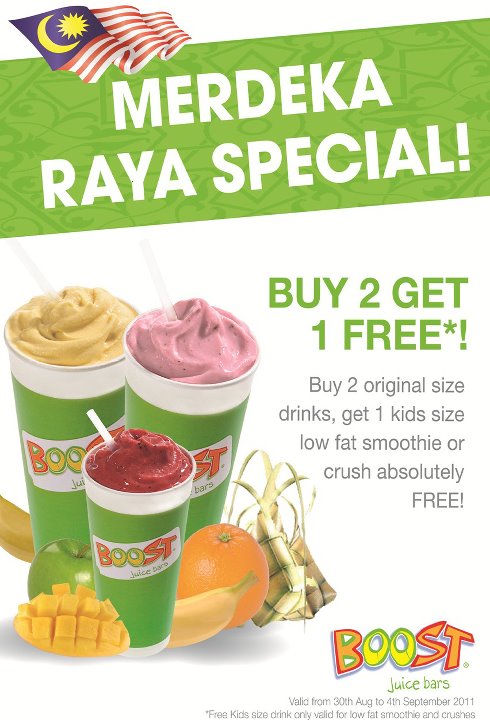 Boost Juice Bars Buy 2 Free 1 Promotion (30 August - 4 September ...
