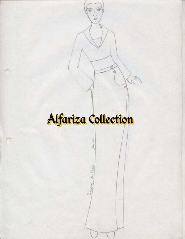 Sketsa Gambar Kemeja Wanita - Juwitala