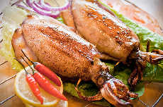 Filipino Foods and Recipes: Grilled Stuffed Pusit