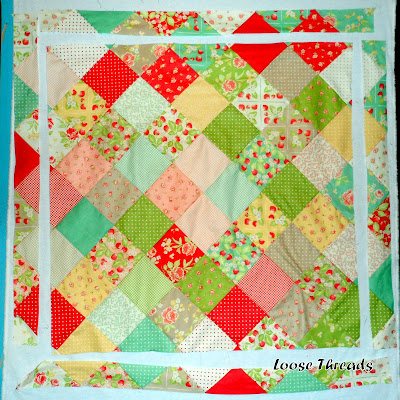 Loose Threads: On Point Quilt from Charm Squares