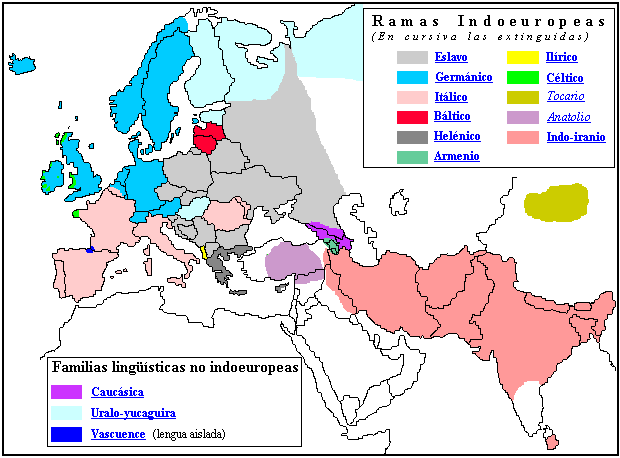 ¡SABE LATÍN!: MAPAS DE LENGUAS INDOEUROPEAS