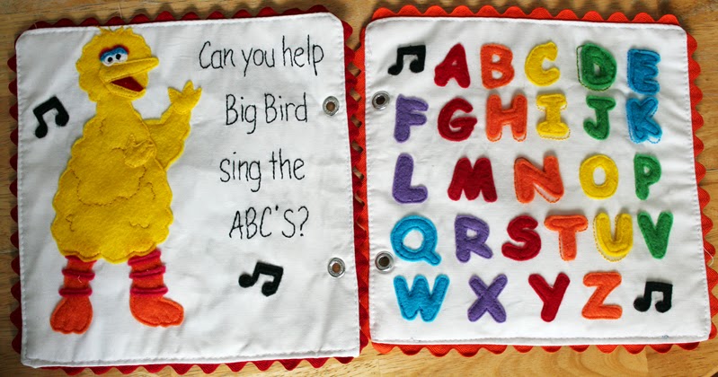 Get Your Craft On: Sesame Street Quiet Book- Big Bird ABC