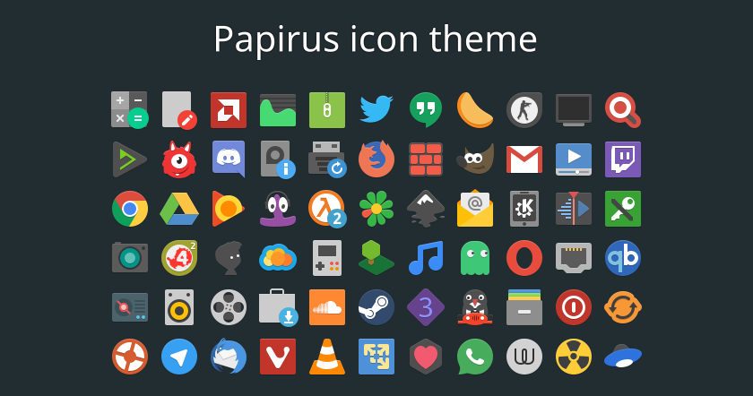 Icon Theme Papirus para o seu Debian, Ubuntu e derivados